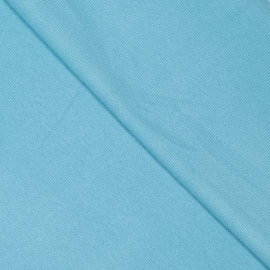 Viscose rib tricot “double brushed” ijsblauw